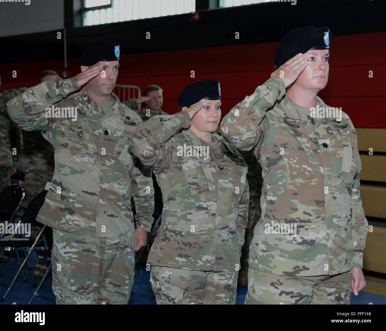 Left to right: Lt. Col. Kenneth D. Spicer, outgoing Public Health ...