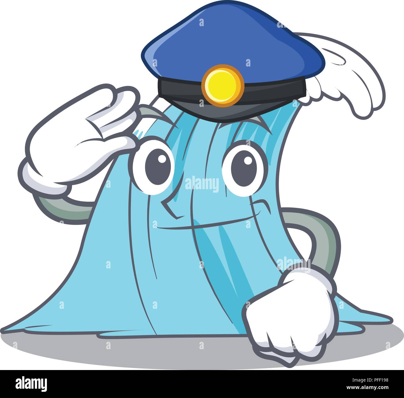 Police wave character cartoon style Stock Vector Image & Art - Alamy