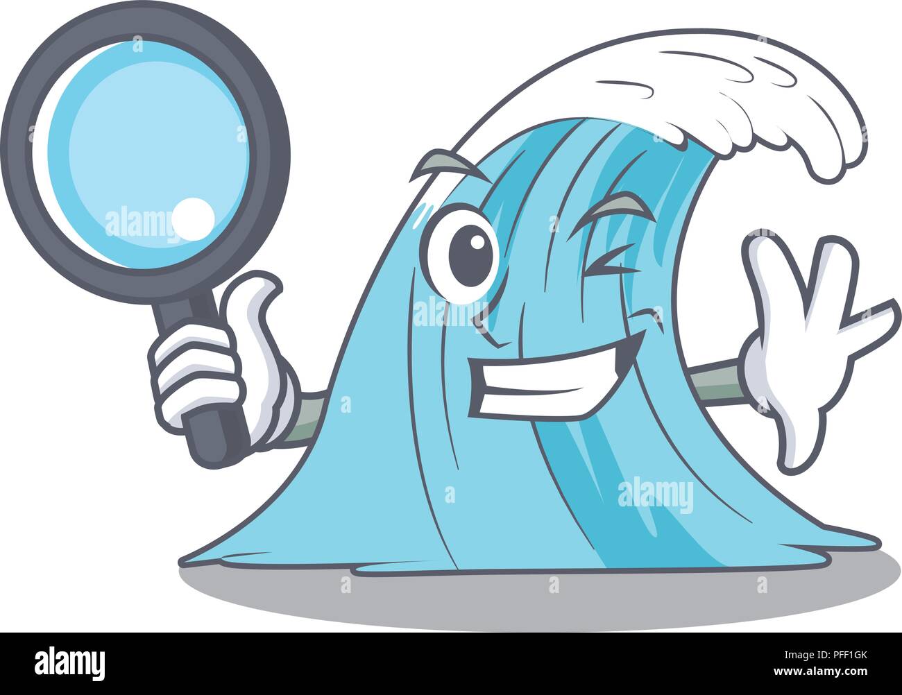 Detective waves of water graphic character Stock Vector Image & Art - Alamy