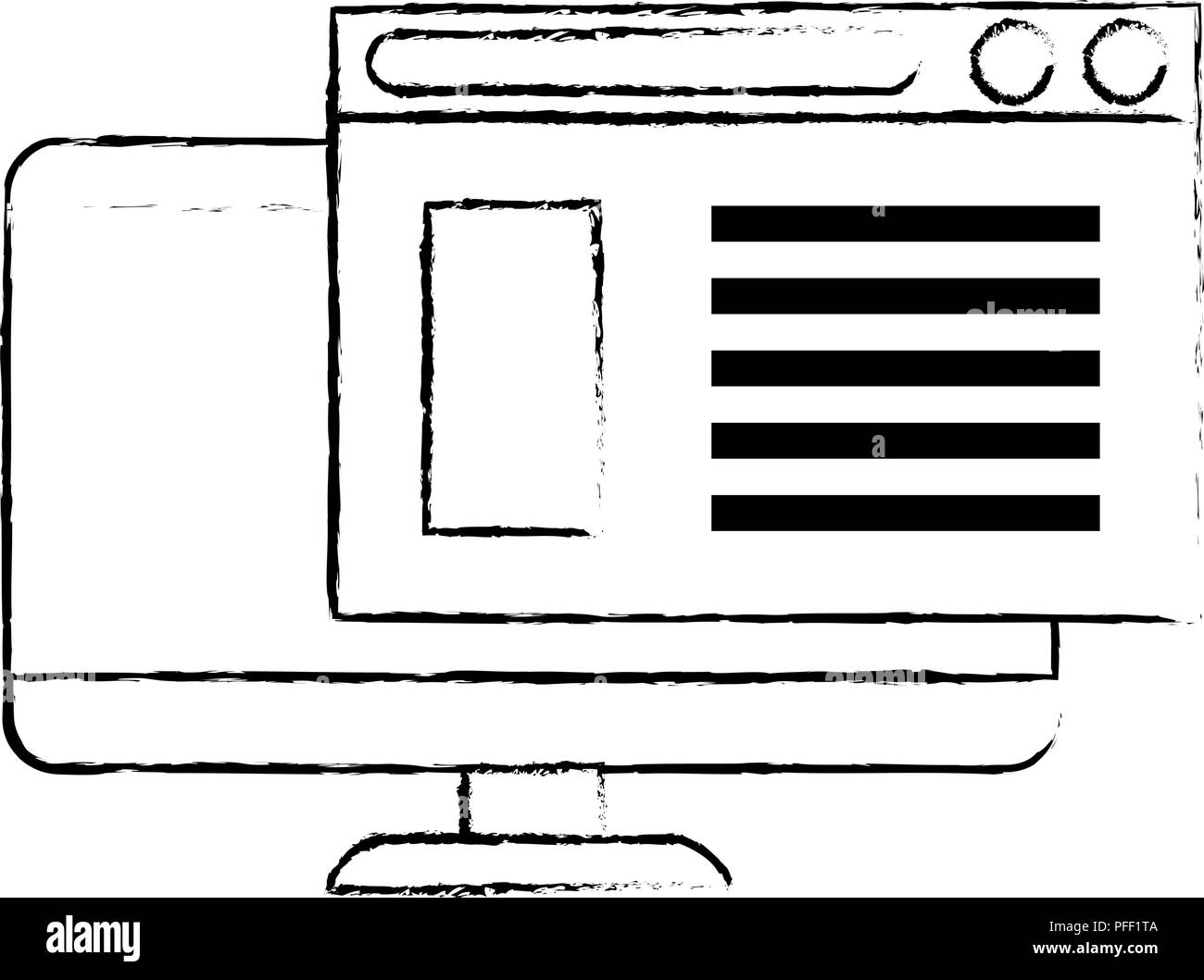 monitor computer with webpage template Stock Vector Image & Art - Alamy