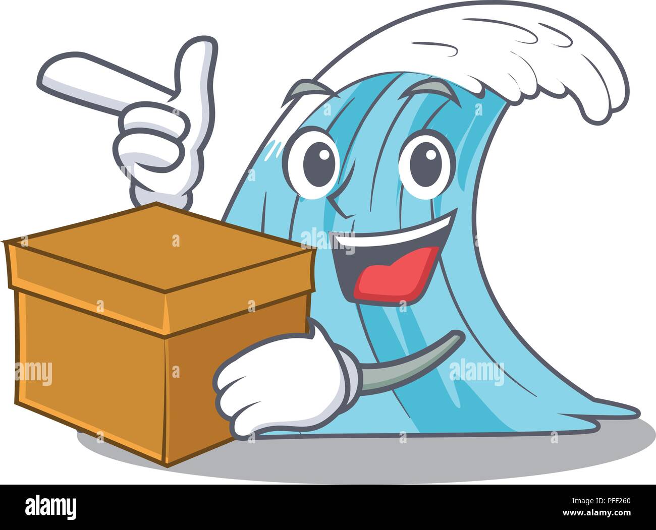 With box waves of water graphic character Stock Vector Image & Art - Alamy