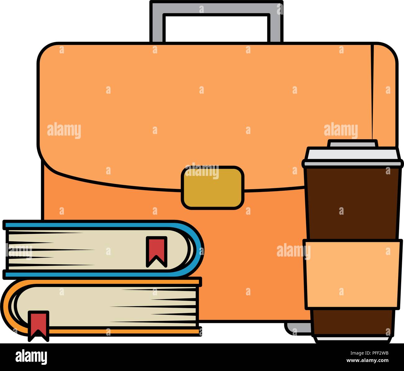 Books and coffee Stock Vector Images - Alamy