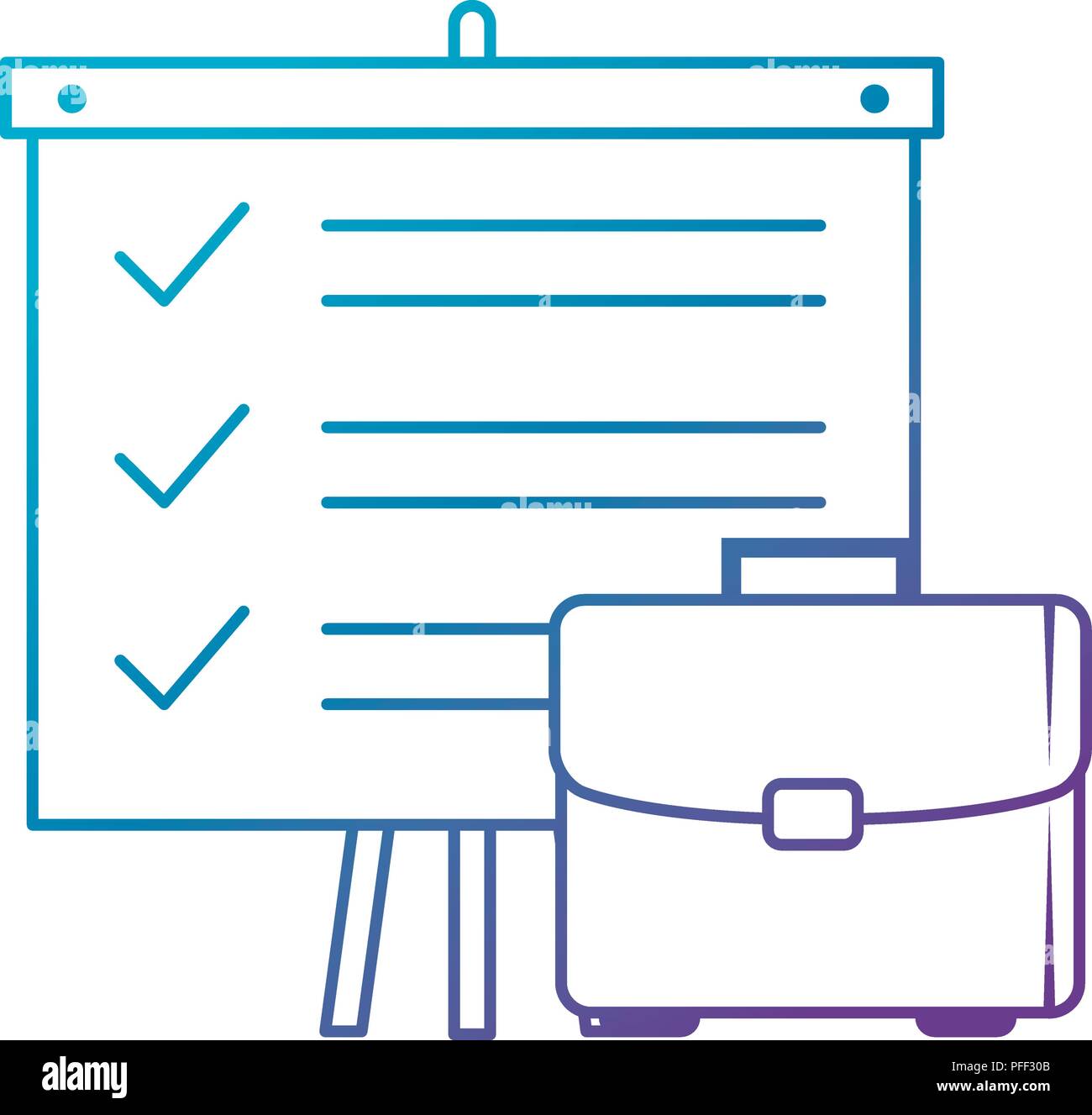 portfolio briefcase with paperboard Stock Vector Image & Art - Alamy