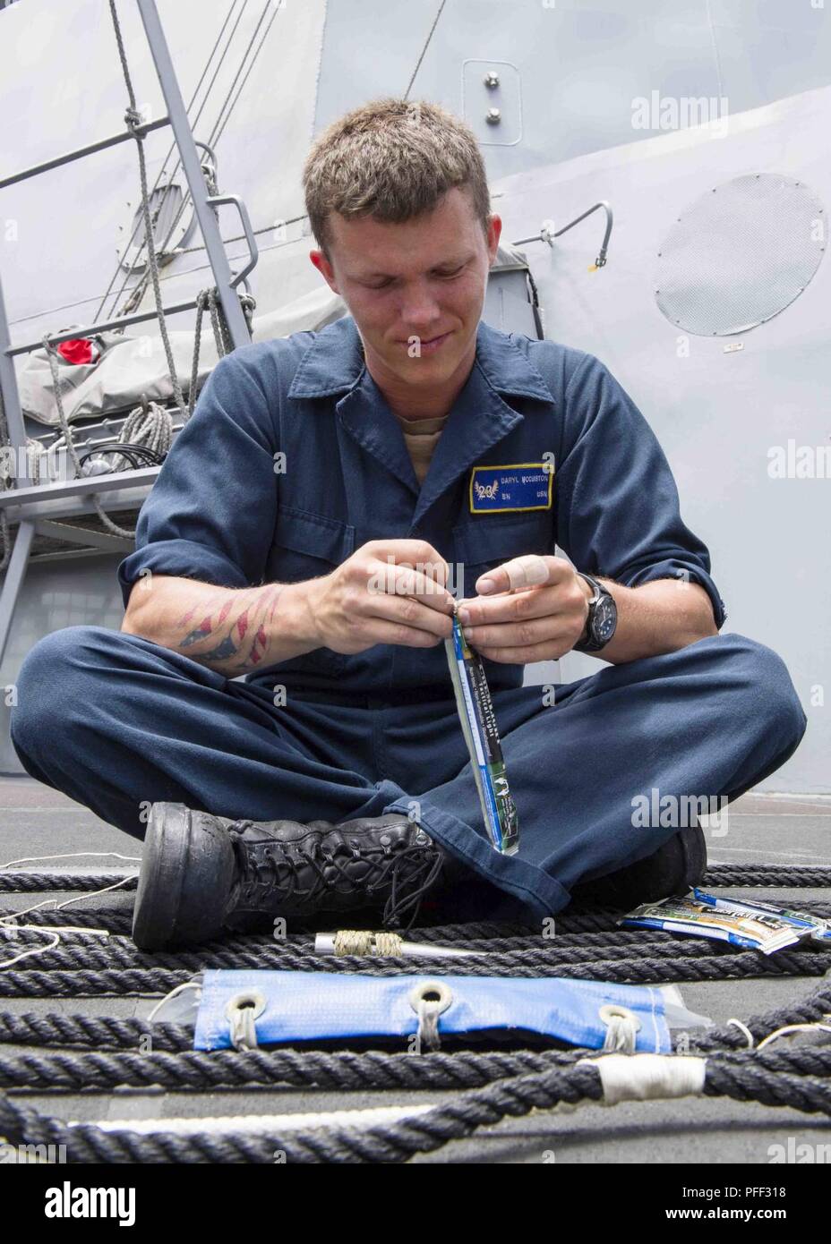 PACIFIC OCEAN (June 10, 2018) Seaman Daryl Mccuiston, from Creedmoor, N ...