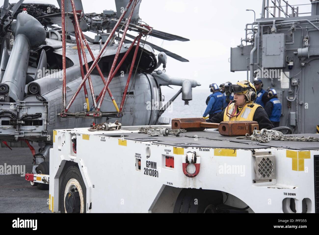 Us navy flight deck tractor hi-res stock photography and images - Alamy