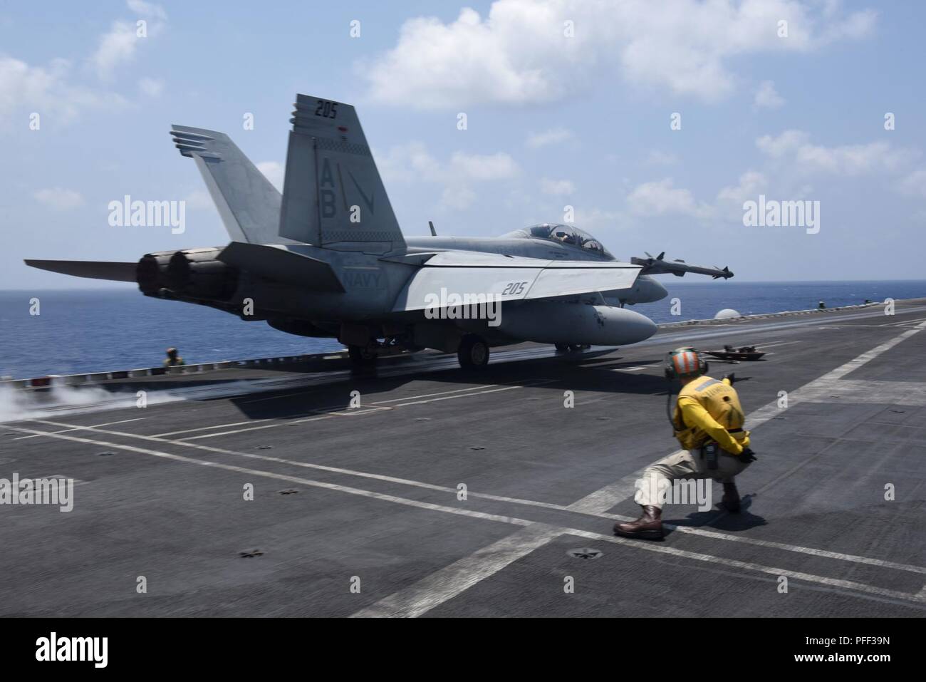 MEDITERRANEAN SEA (June 11, 2018) An F/A-18F Super Hornet assigned to ...