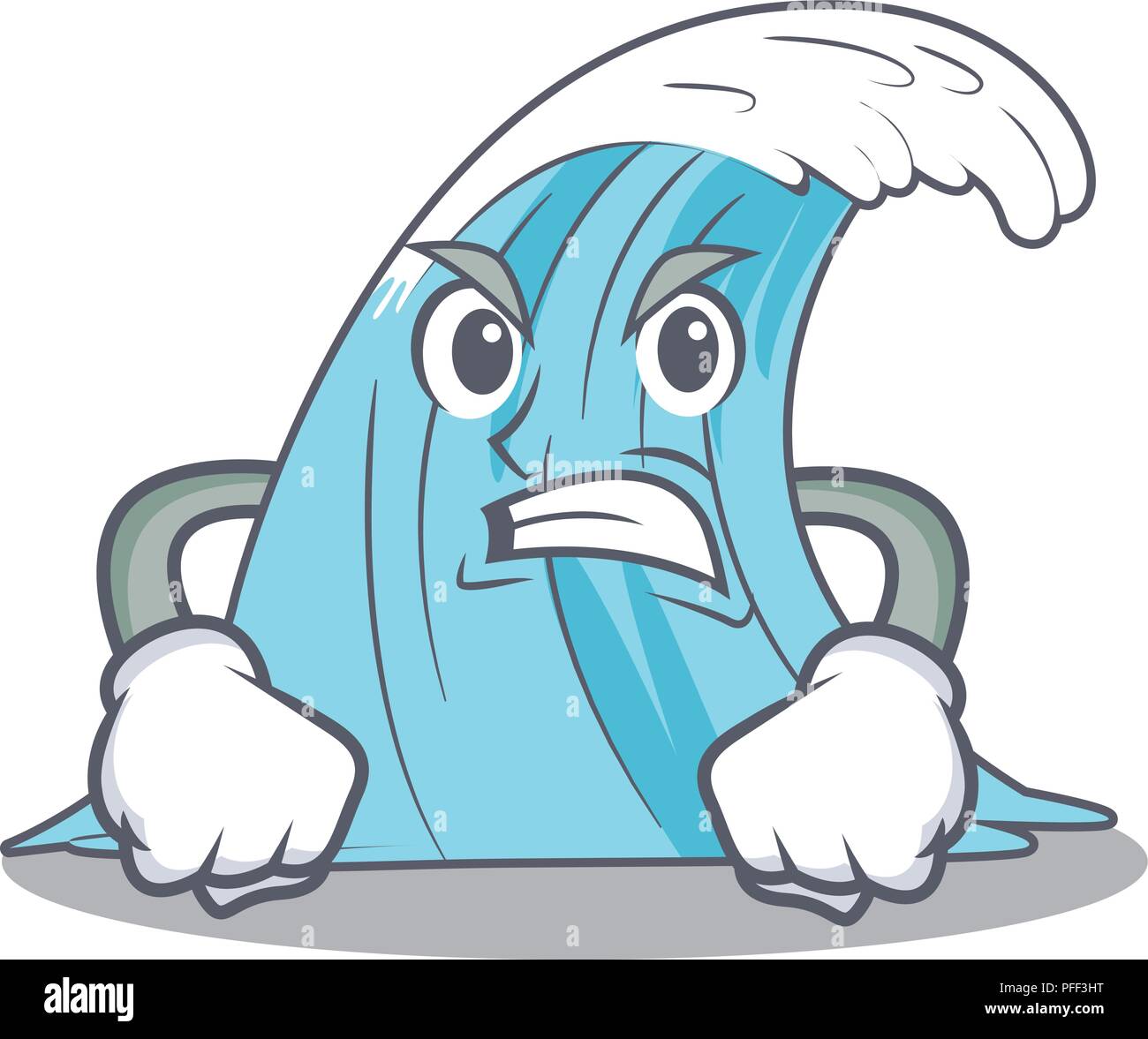Angry cartoon blue wave surf Stock Vector Image & Art - Alamy