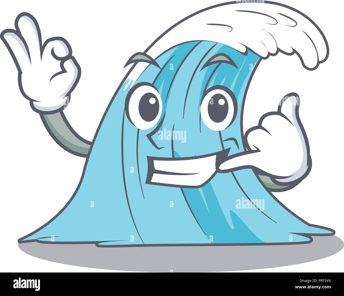 Call me splash surf wave cartoon Stock Vector Image & Art - Alamy