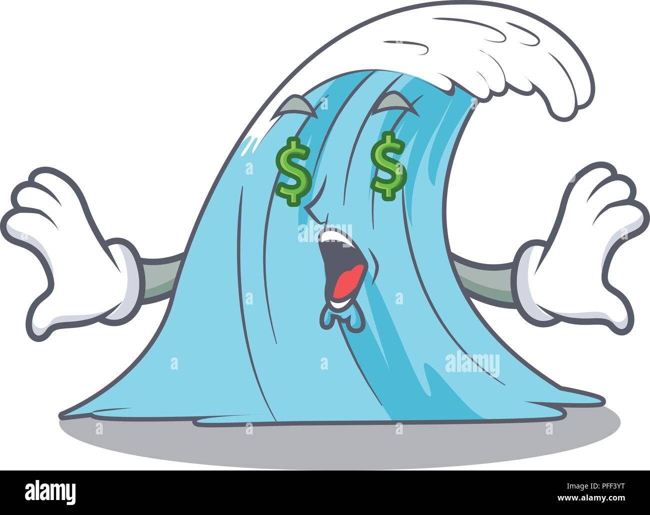 Money eye splash surf wave cartoon Stock Vector Image & Art - Alamy