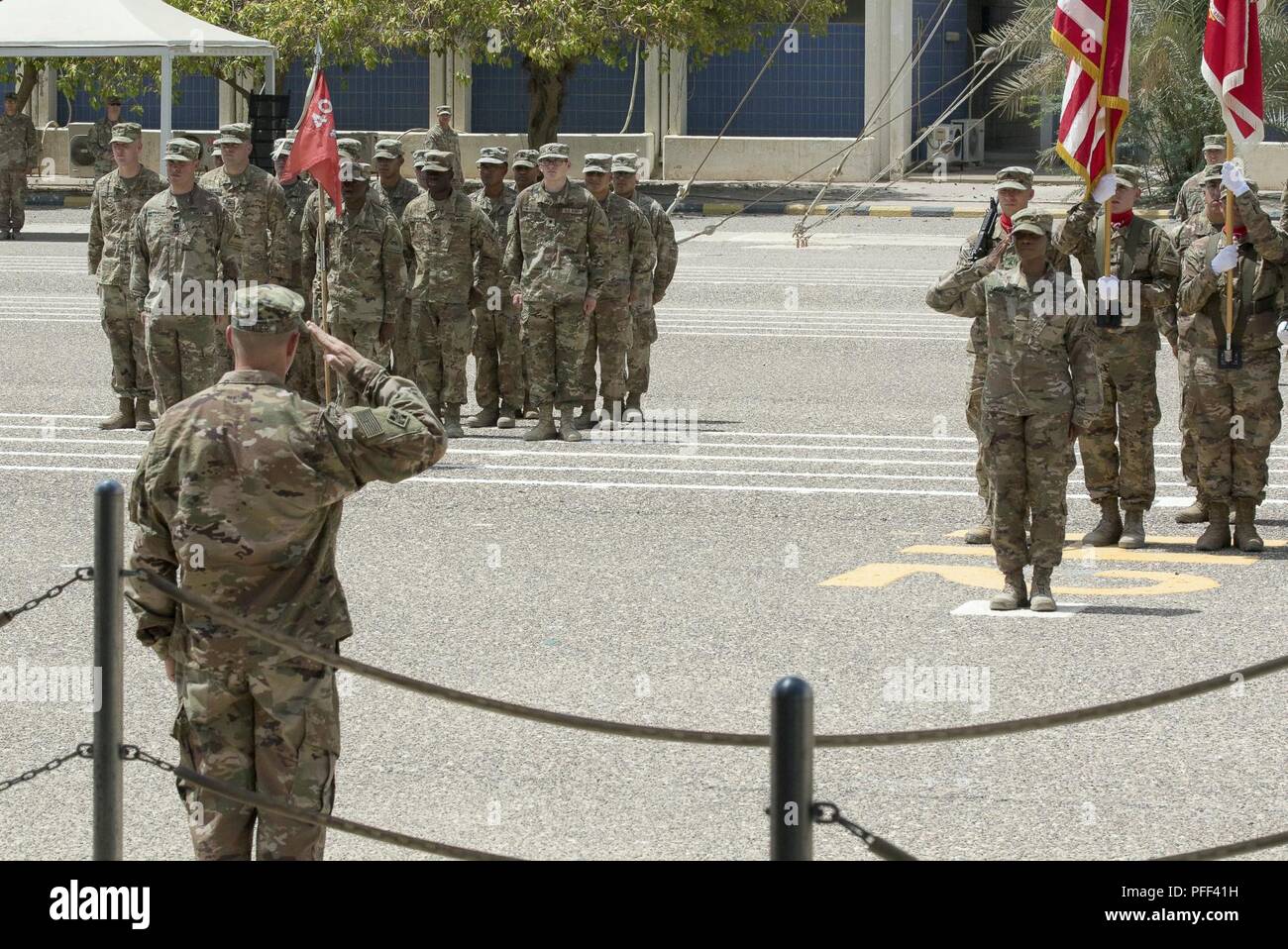 U.S. Army Lt. Col. Rob Newbauer, the commander of the 40th Brigade Engineer Battalion, 2nd ...
