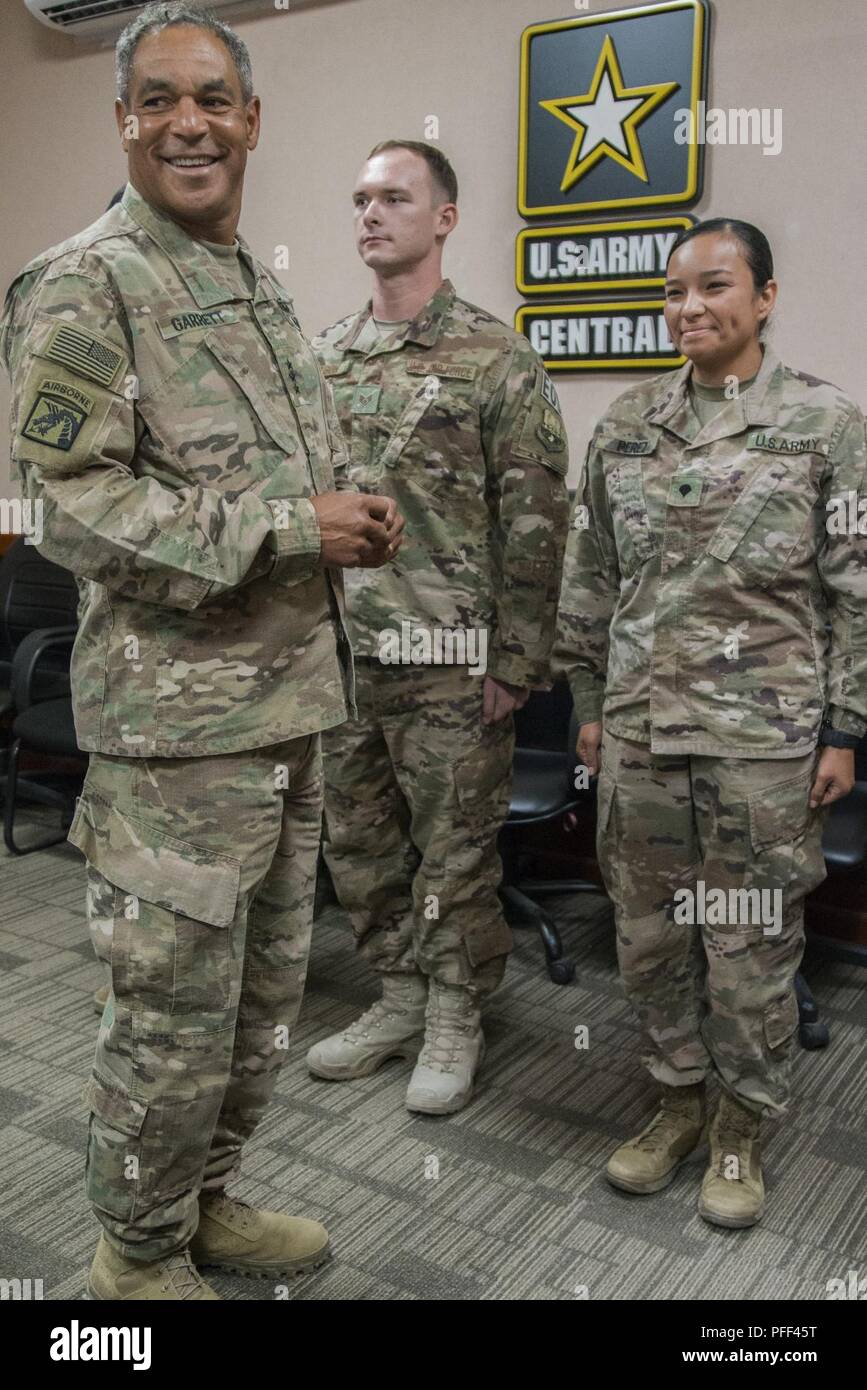 Lt. Gen. Michael X. Garrett, U.S. Army Central commander smiles while ...