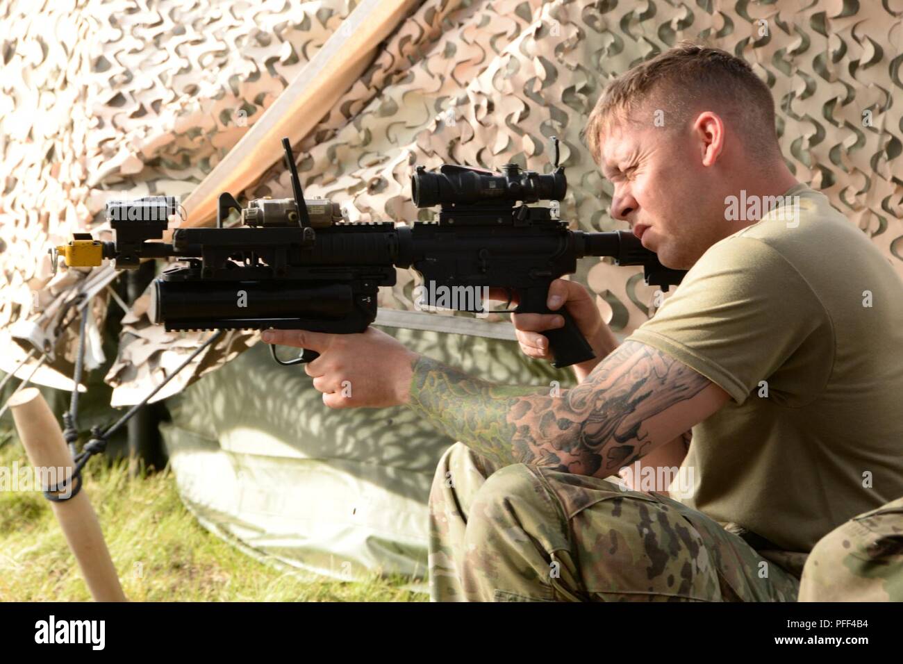 New York Army National Guard Sgt. John Gardiner, assigned to 2nd ...