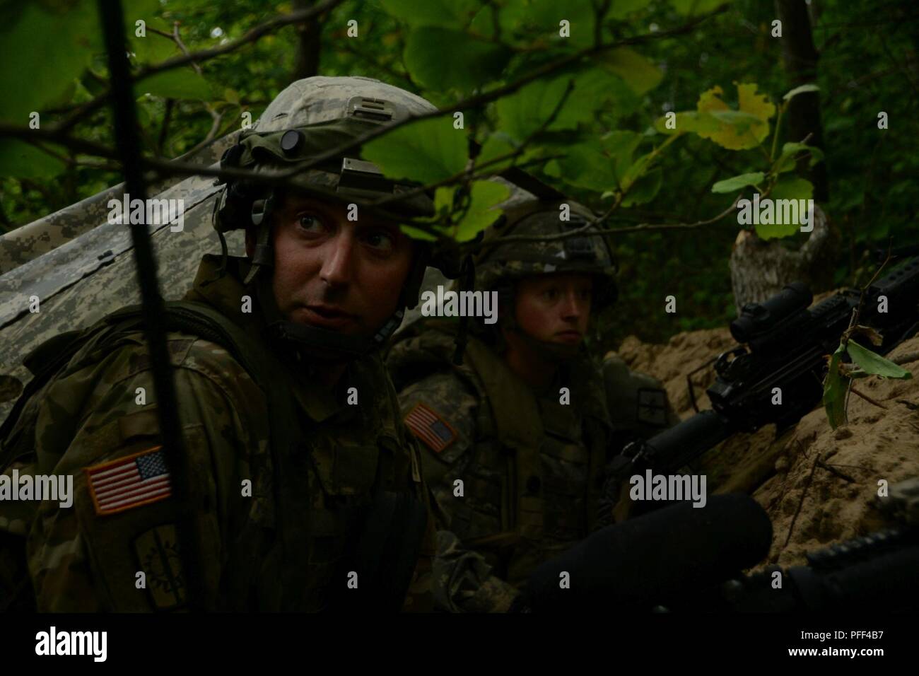 Hasty fighting position hi-res stock photography and images - Alamy