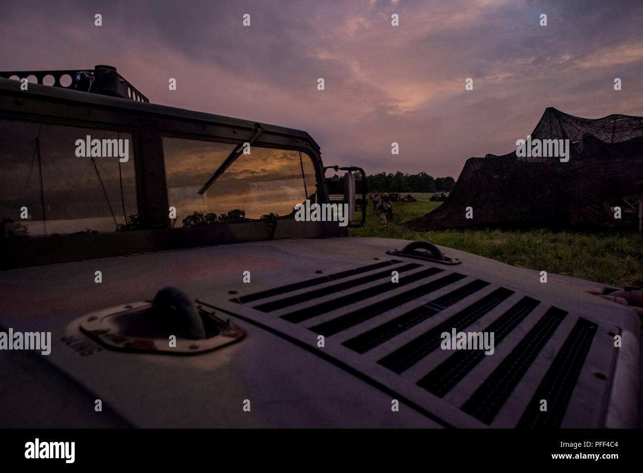 A Humvee assigned to the 45th Field Artillery Brigade, Oklahoma Army ...