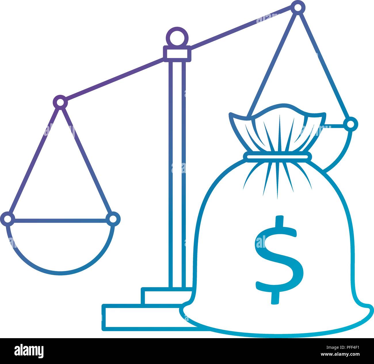 money bag with balance Stock Vector Image & Art - Alamy