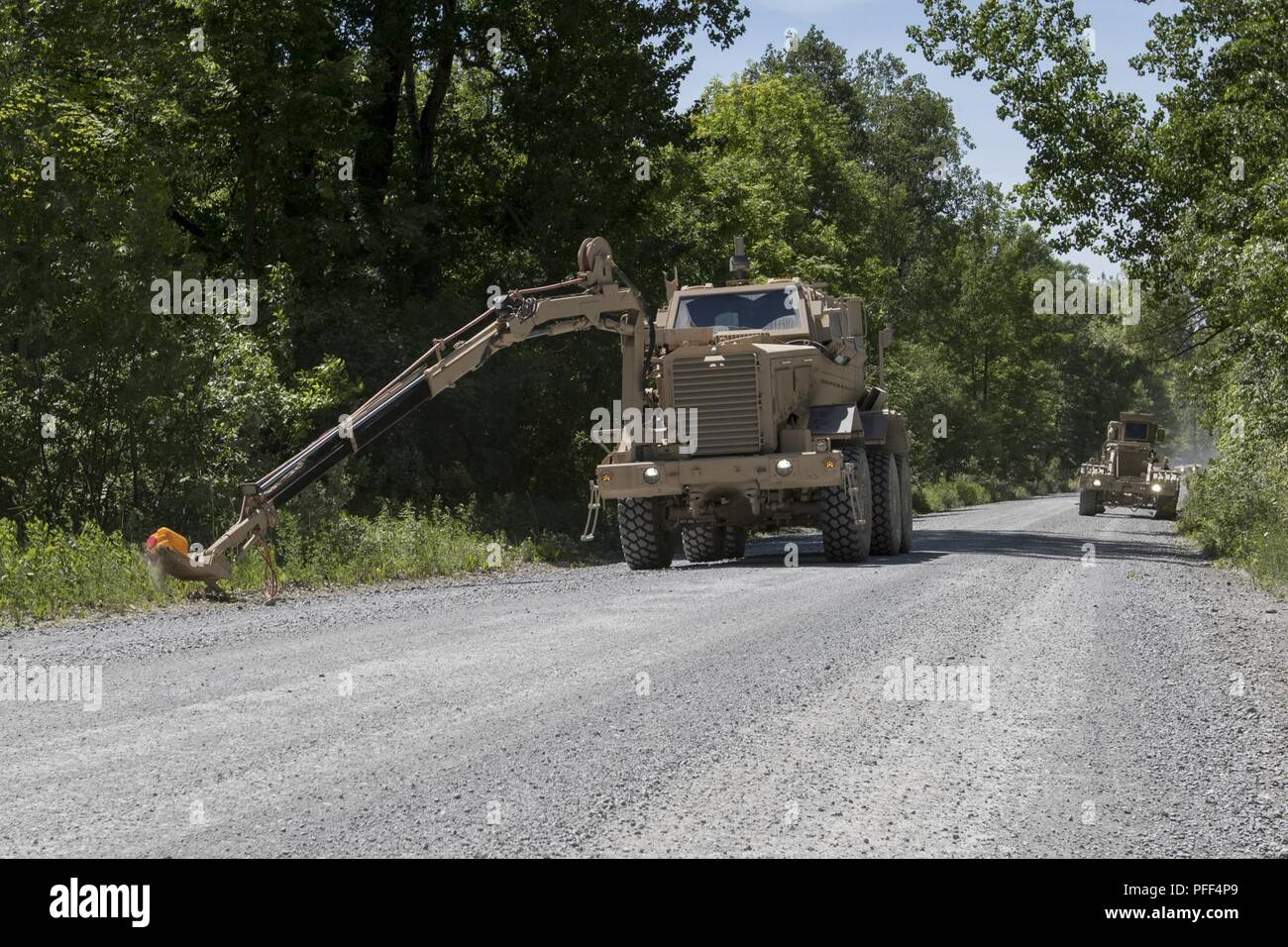 U.S. Soldiers with Bravo Company, 572nd Brigade Engineer Battalion ...
