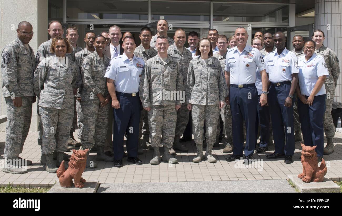 Air Education Training Command command chiefs pose for a group photo ...