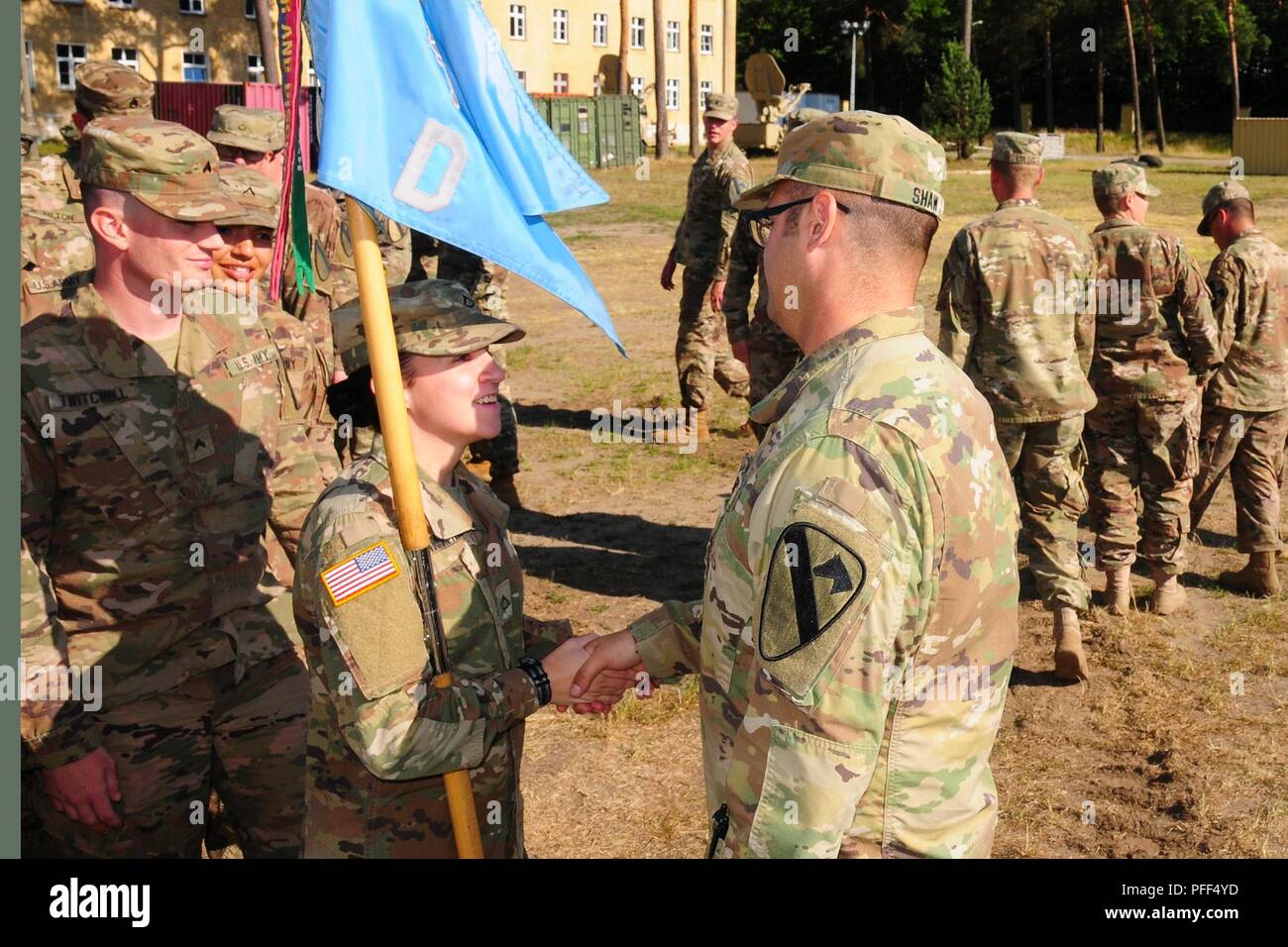 Soldiers of D Company, 91st Engineer Battalion, 1st Armored Brigade ...