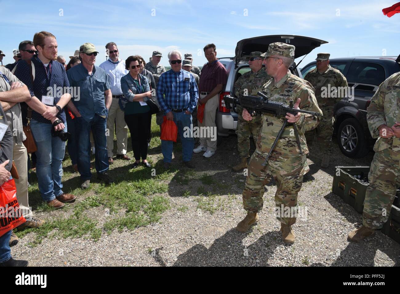 U.S. Army Sgt. 1st Class Kristopher Anderson, holds an M249 Light ...
