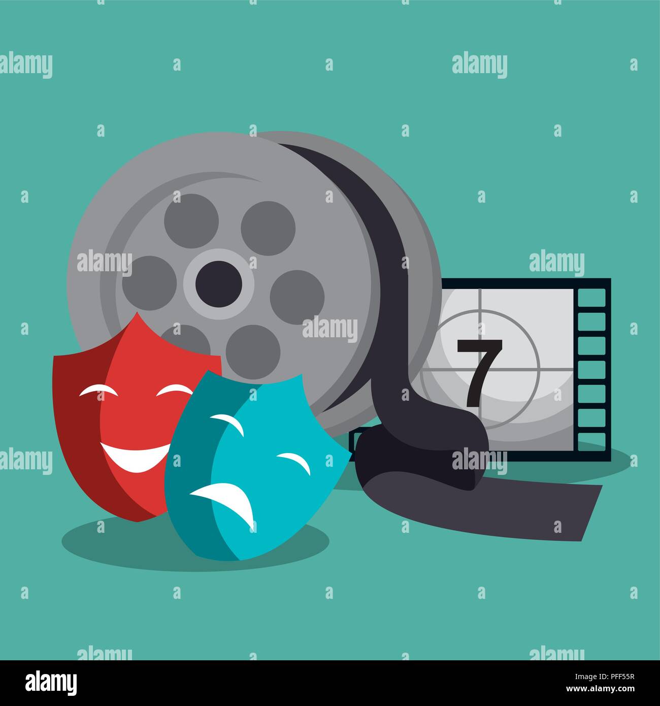 Seven masks Stock Vector Images - Alamy