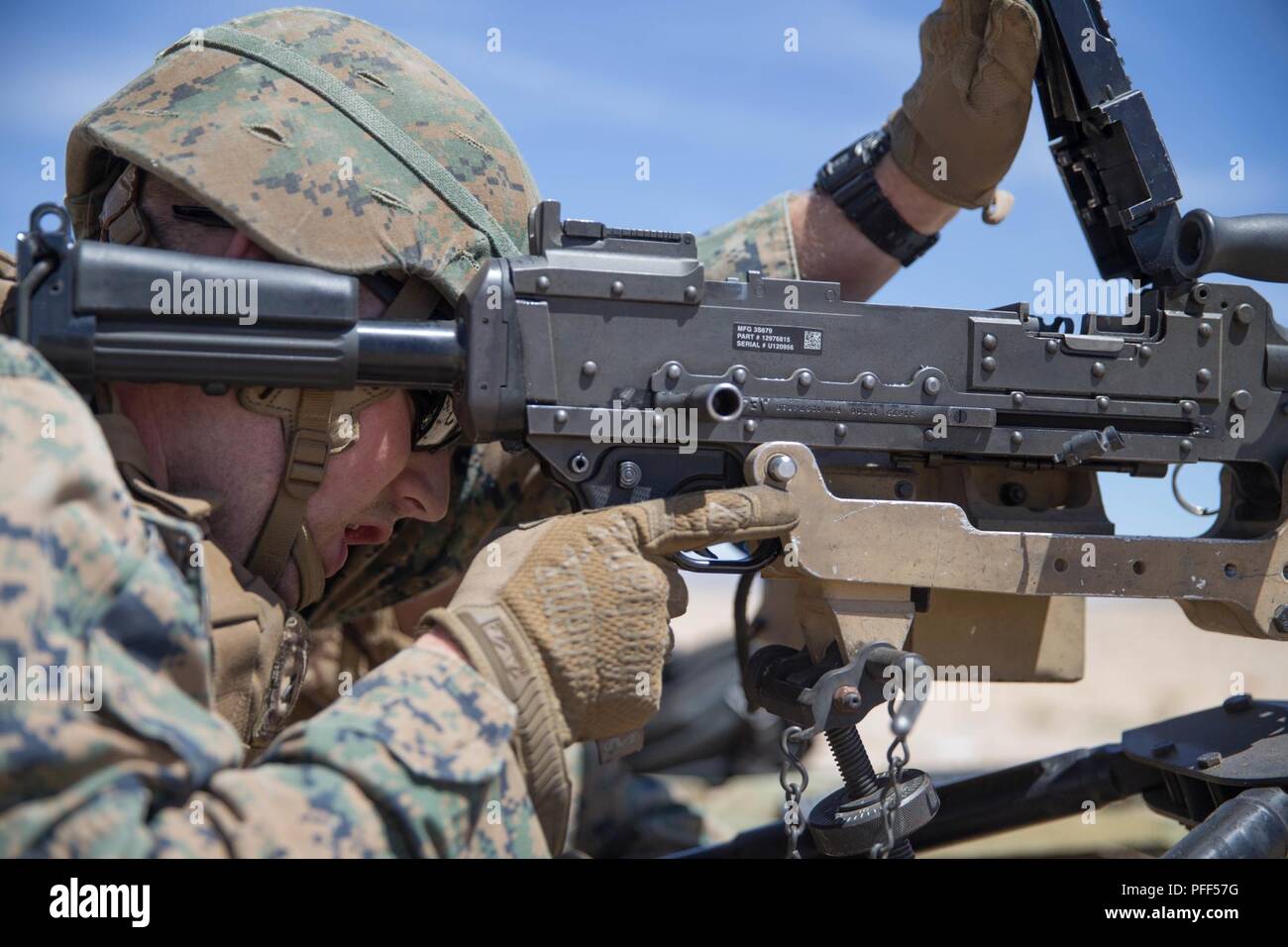 A Marine with M Battery, 3rd Battalion, 14th Marine Regiment, 4th ...