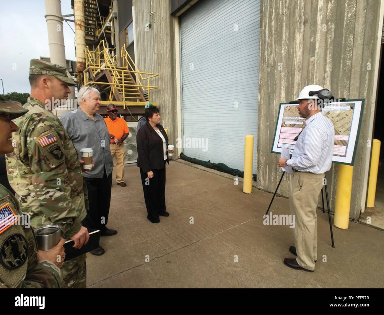 Fort Stewart DPW representative Brian Blumenfeld briefs the IMCOM ...
