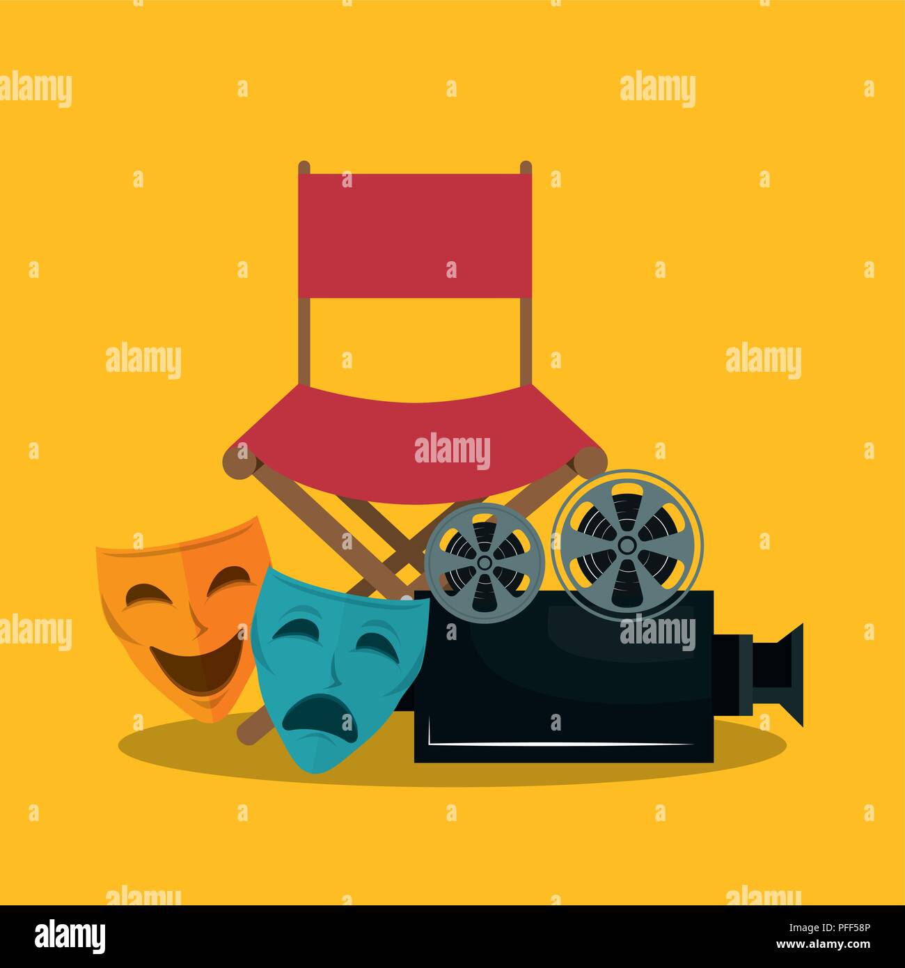 Director chair scene Stock Vector Images - Alamy