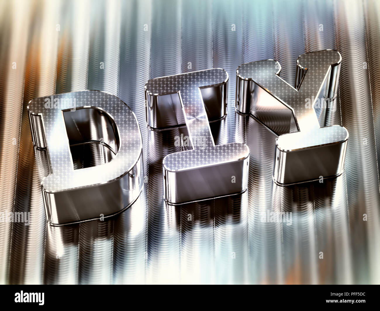 DIY 3d word machined on aluminium surface - do it yourself concept ...