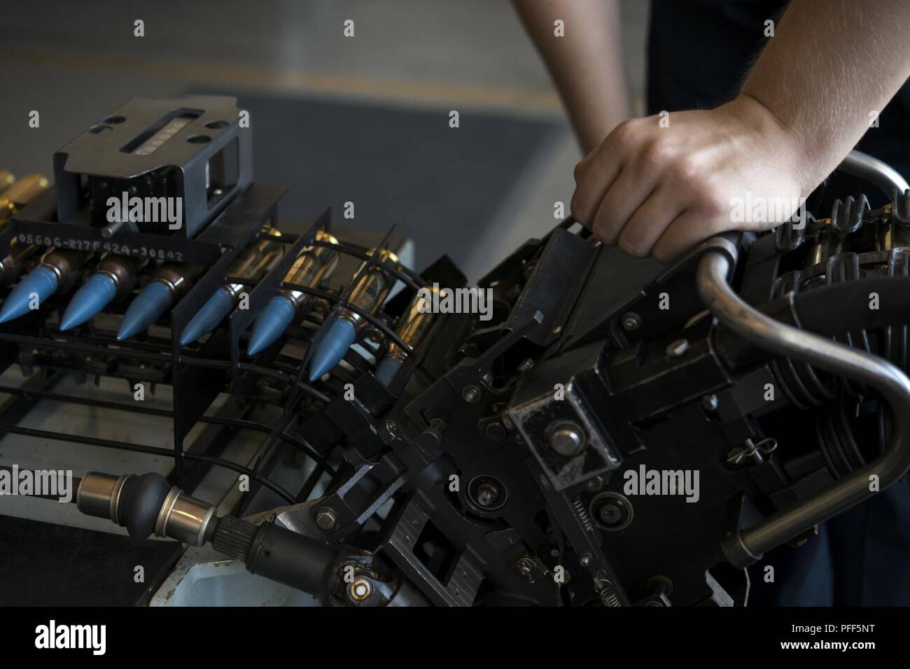20 millimeter ammunition loads into a universal loading system during ...