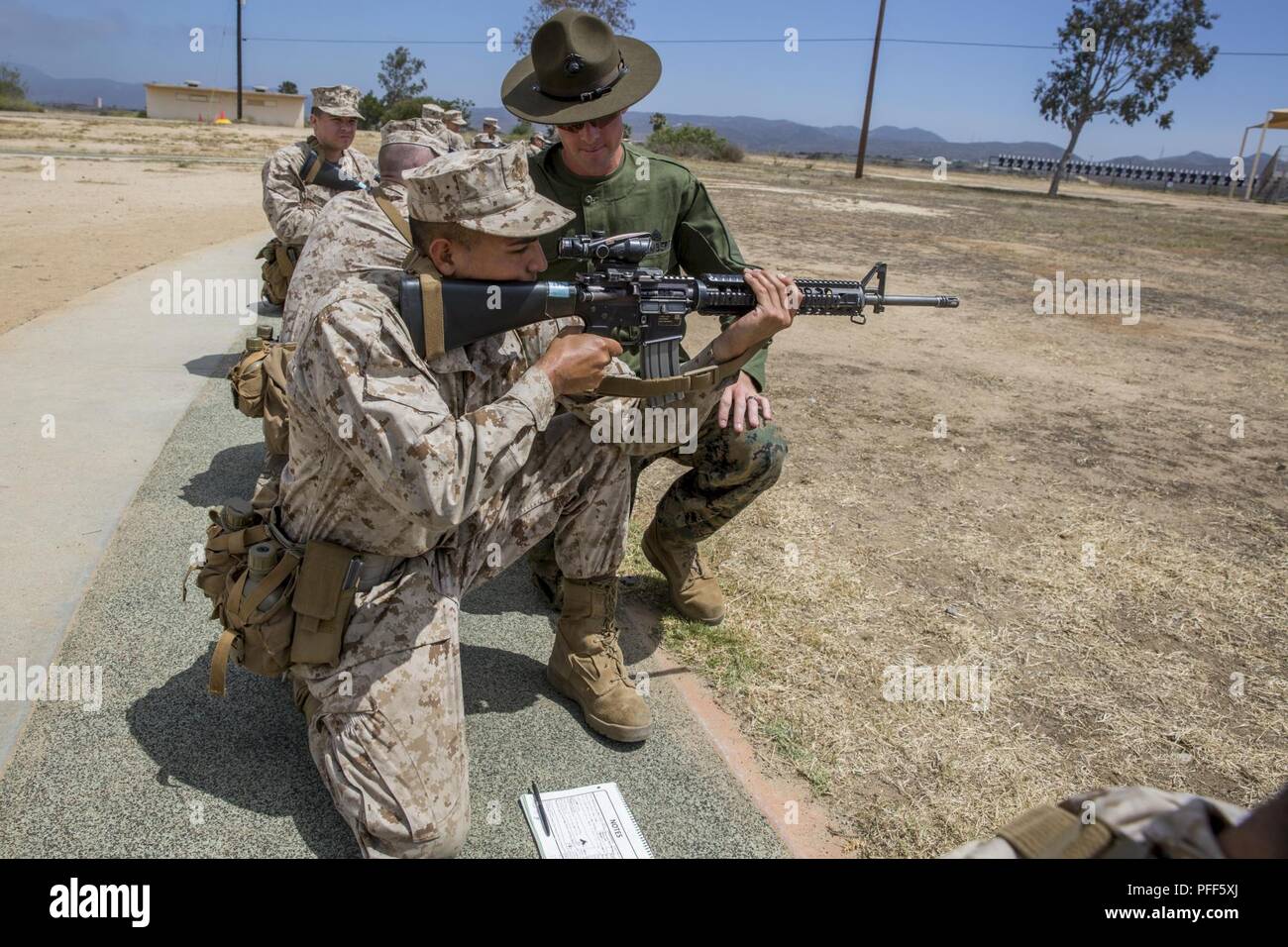A primary marksmanship instructor, Edson Range, Weapons and Field ...