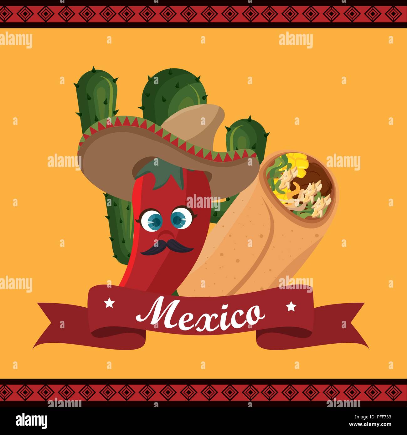 chili pepper mexican character Stock Vector Image & Art - Alamy