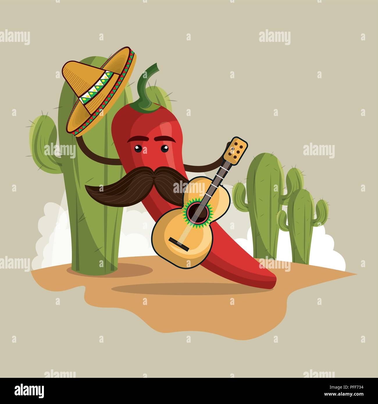 chili pepper mexican character Stock Vector Image & Art - Alamy