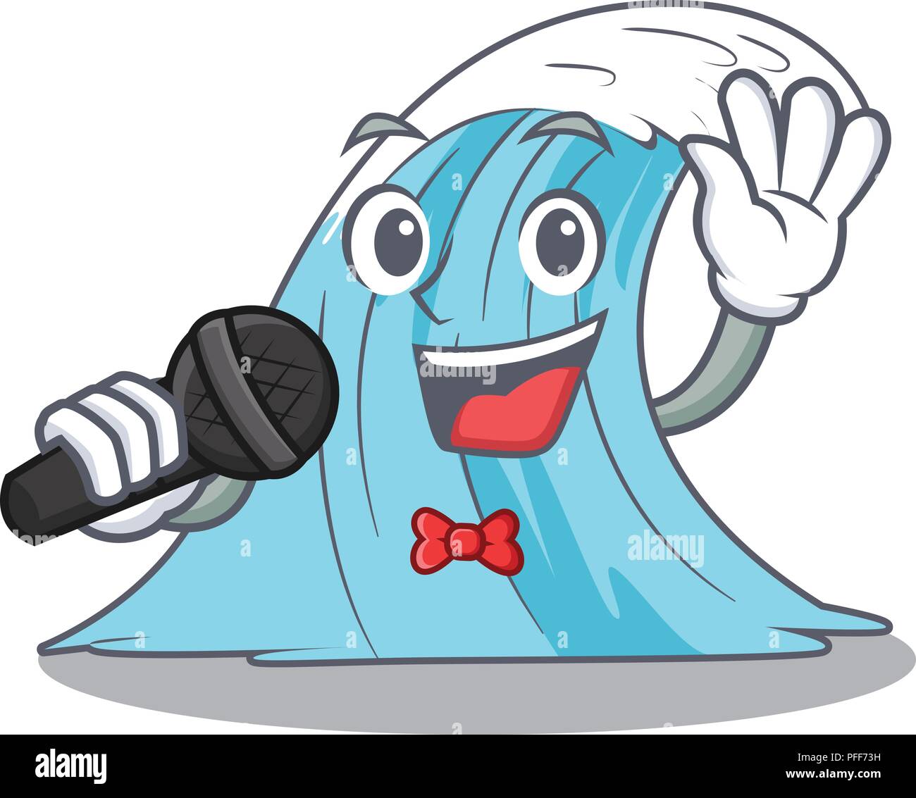 Singing cartoon blue wave surf Stock Vector Image & Art - Alamy