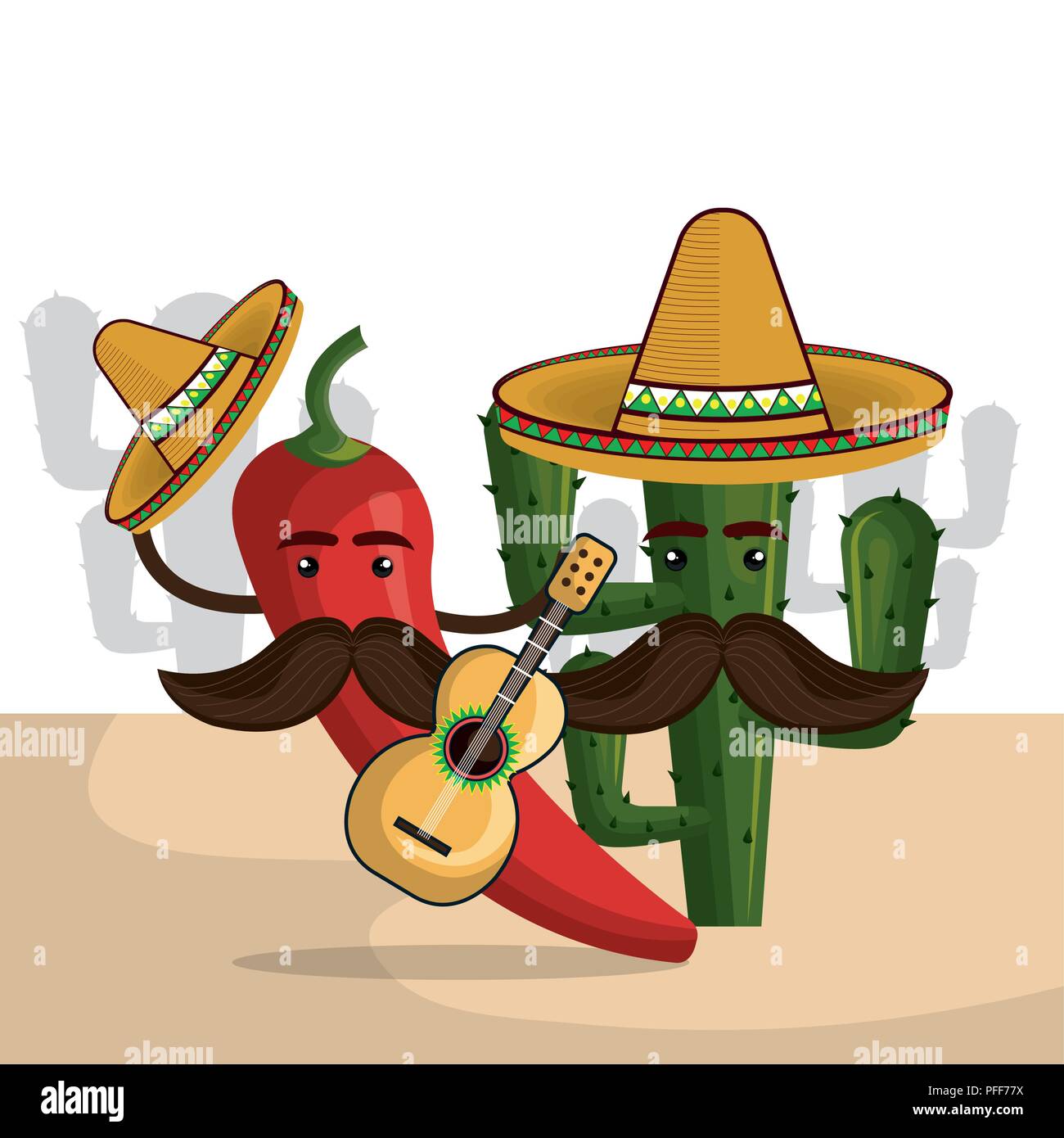 cactus with mexican culture icons Stock Vector Image & Art - Alamy