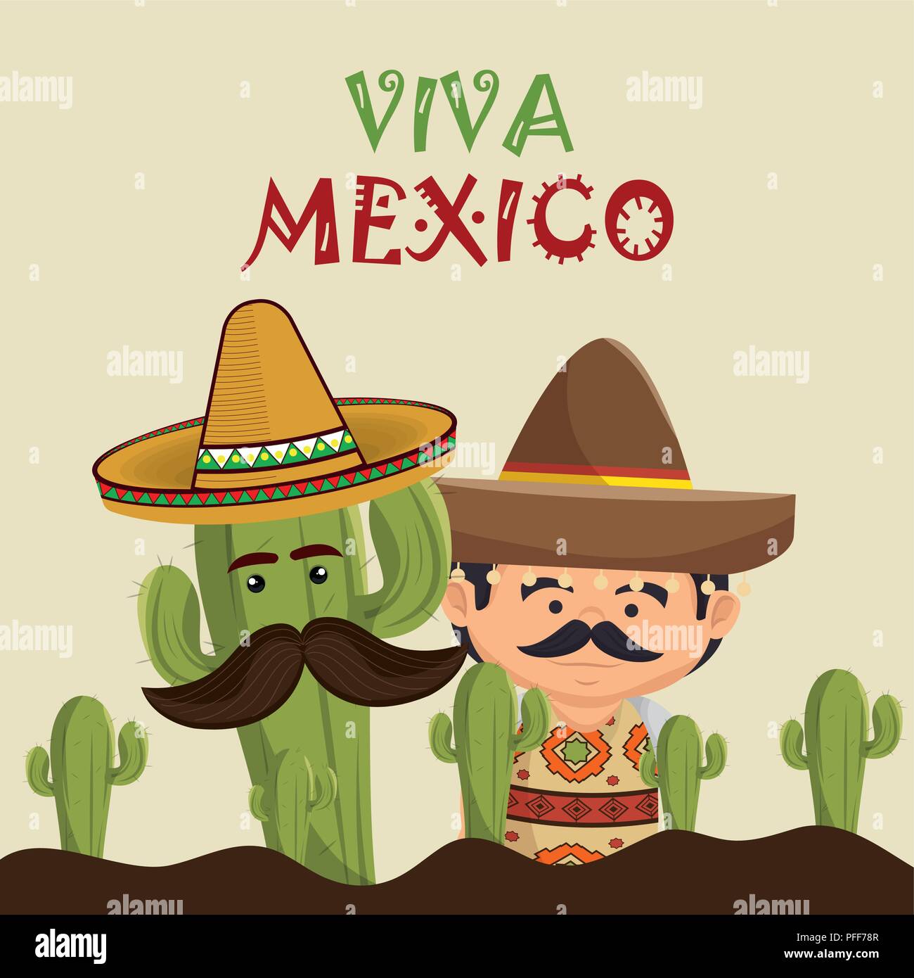mexican man character with culture icons Stock Vector Image & Art - Alamy