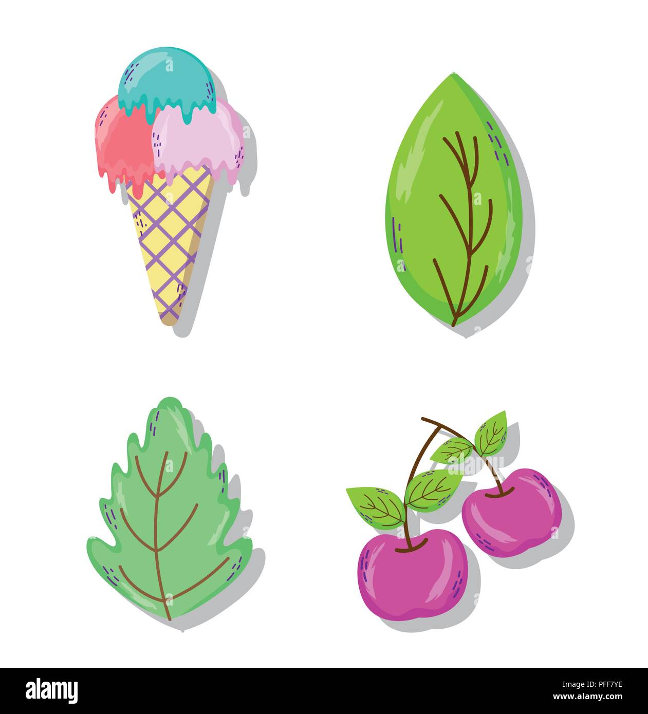 Vintage summer cartoons Cut Out Stock Images & Pictures - Alamy