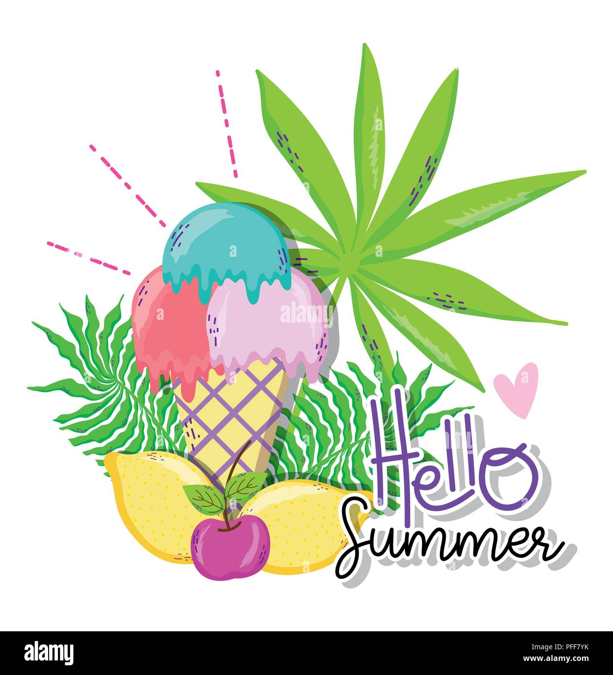 Hello summer cartoons Stock Vector Image & Art - Alamy