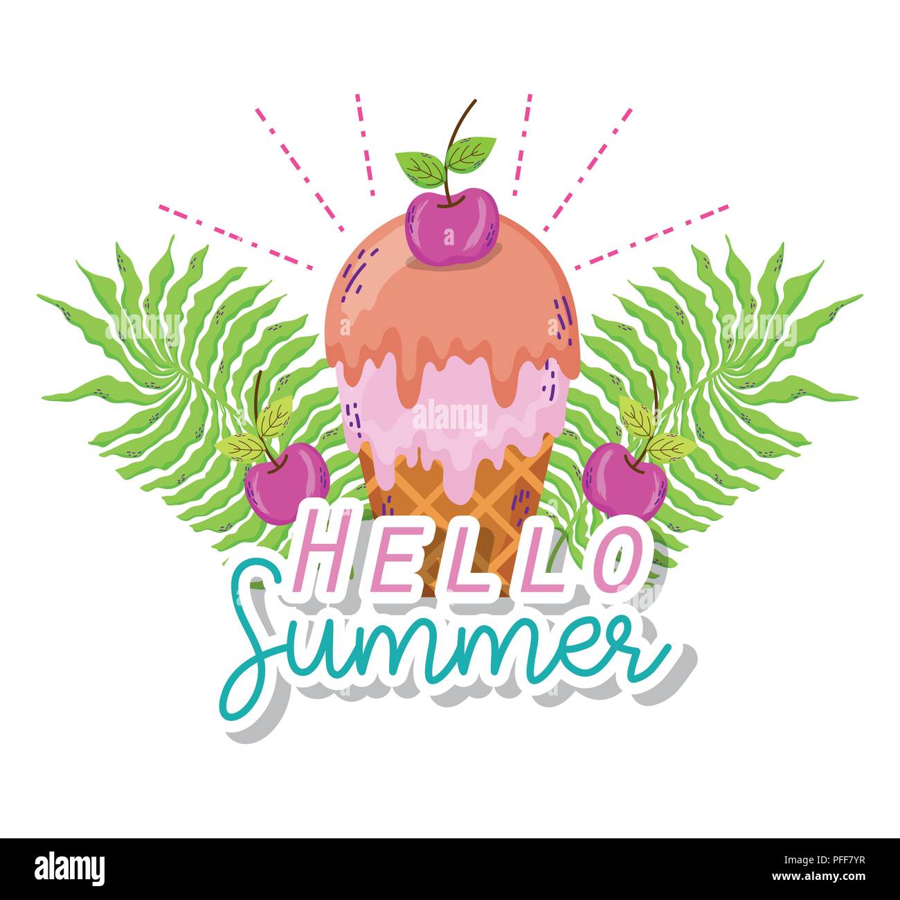 Hello summer cartoons Stock Vector Image & Art - Alamy
