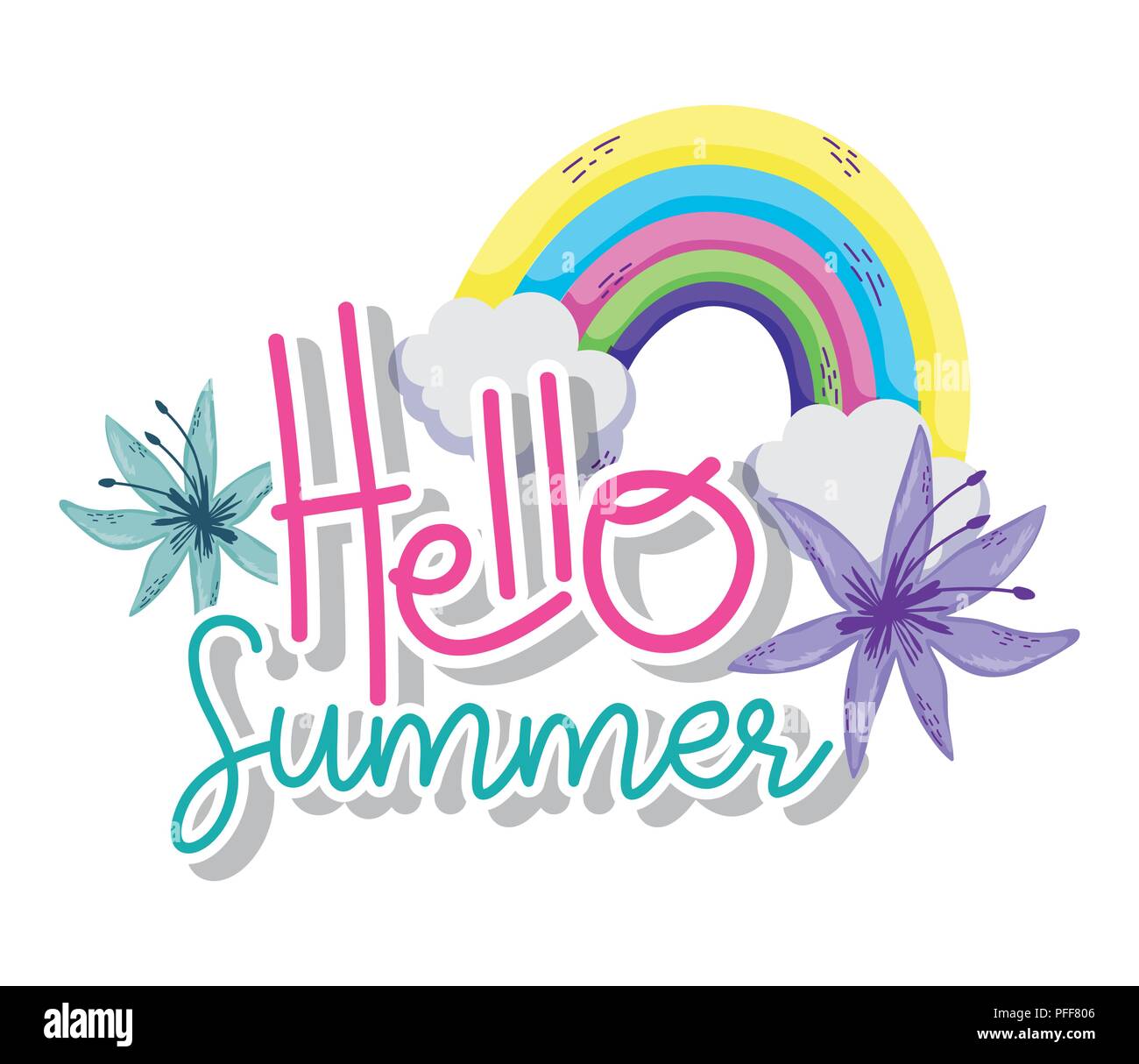 Hello summer cartoons Stock Vector Image & Art - Alamy