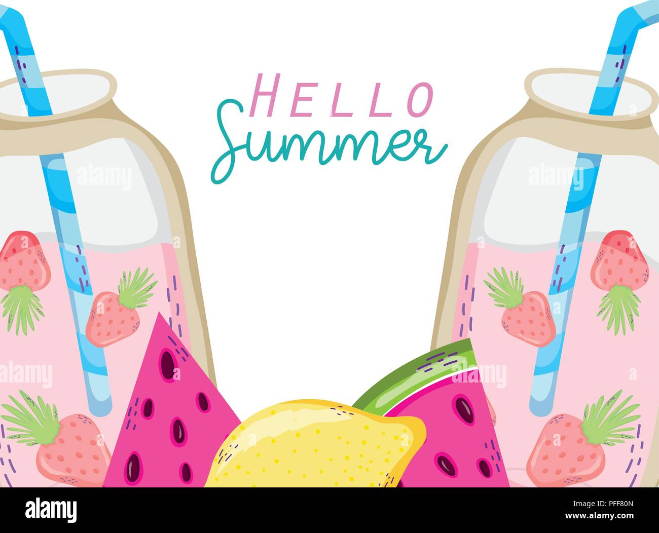 Hello summer cartoons Stock Vector Image & Art - Alamy
