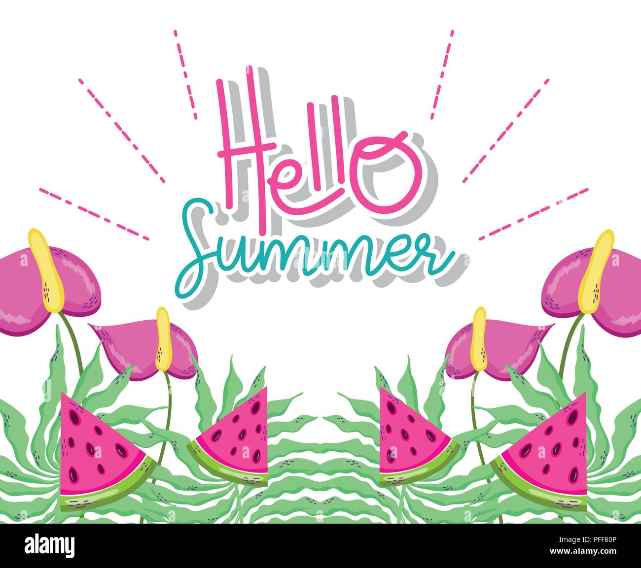 Hello summer cartoons Stock Vector Image & Art - Alamy