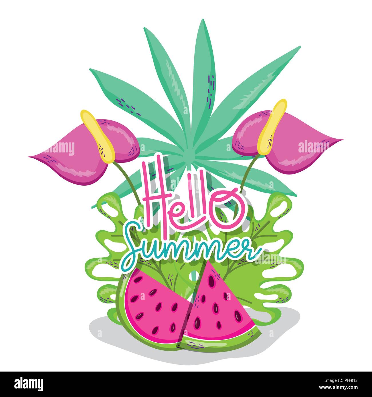 Hello summer cartoons Stock Vector Image & Art - Alamy