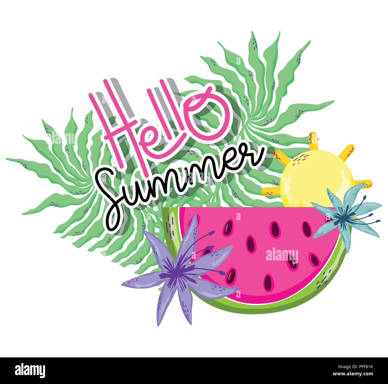 Hello summer cartoons Stock Vector Image & Art - Alamy