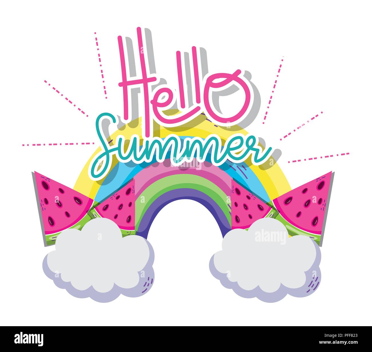 Hello summer cartoons Stock Vector Image & Art - Alamy