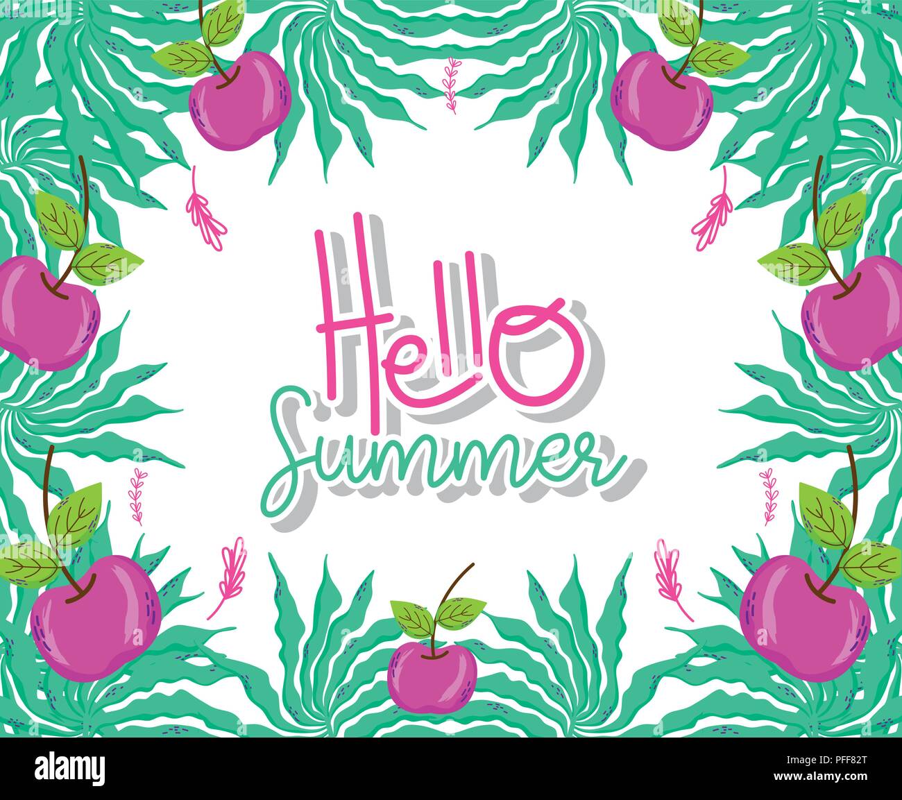 Hello summer cartoons Stock Vector Image & Art - Alamy