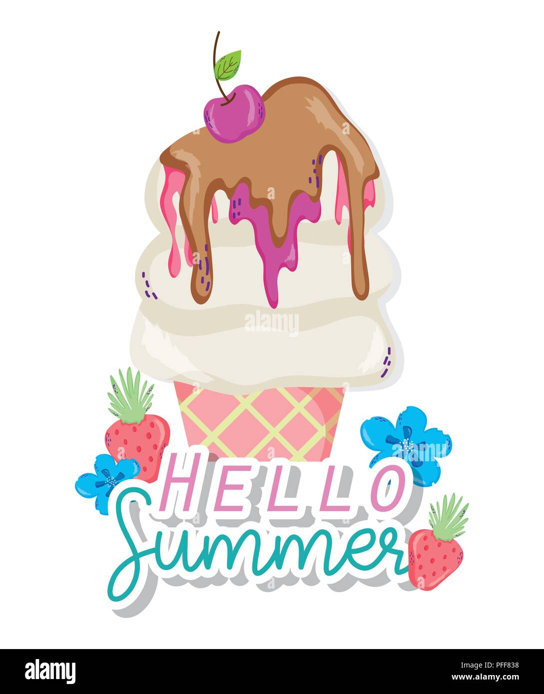 Hello summer cartoons Stock Vector Image & Art - Alamy