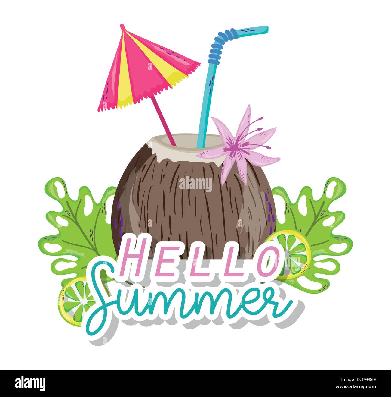 Hello summer cartoons Stock Vector Image & Art - Alamy