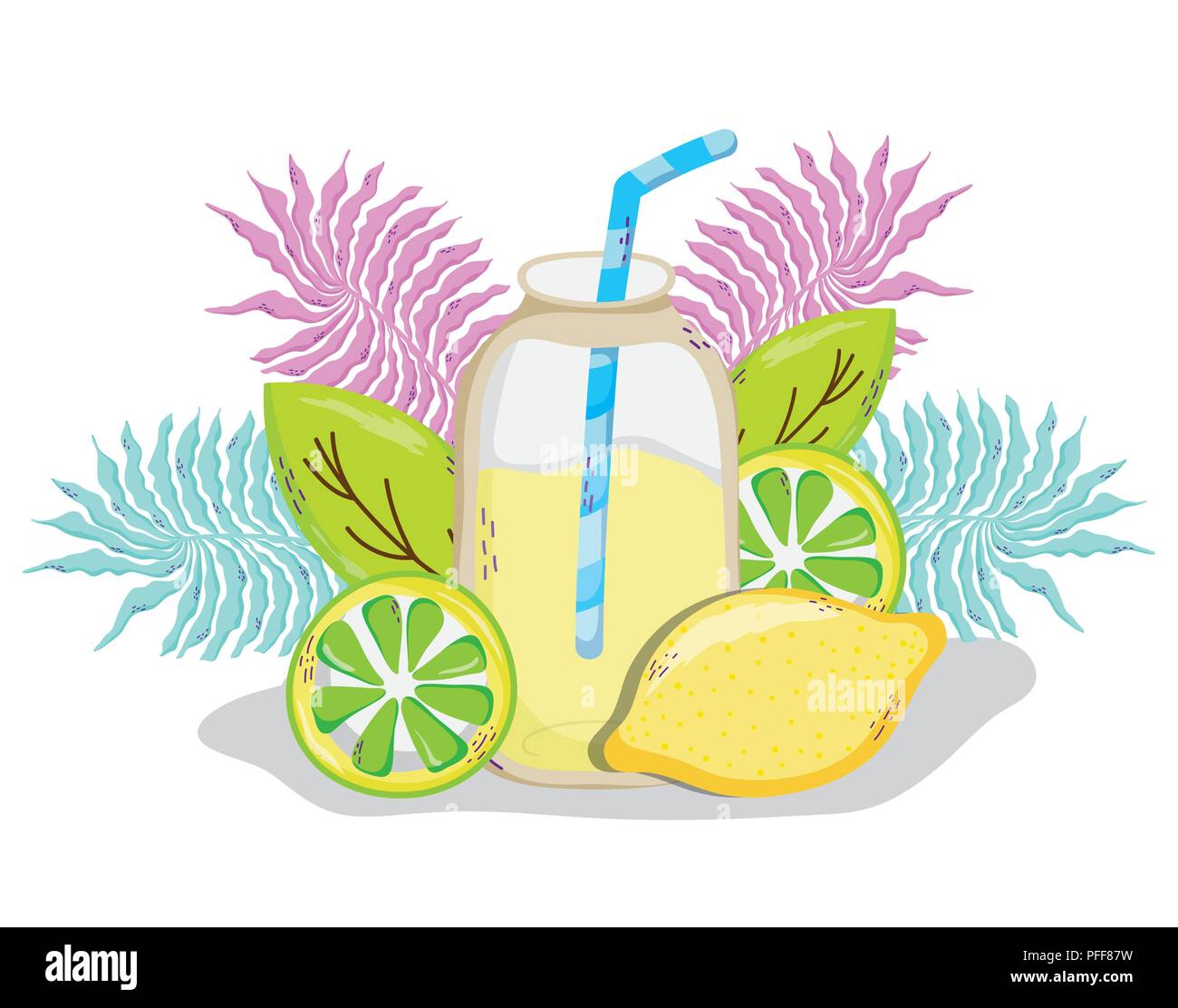 Delicious summer juice cartoon Stock Vector Image & Art - Alamy