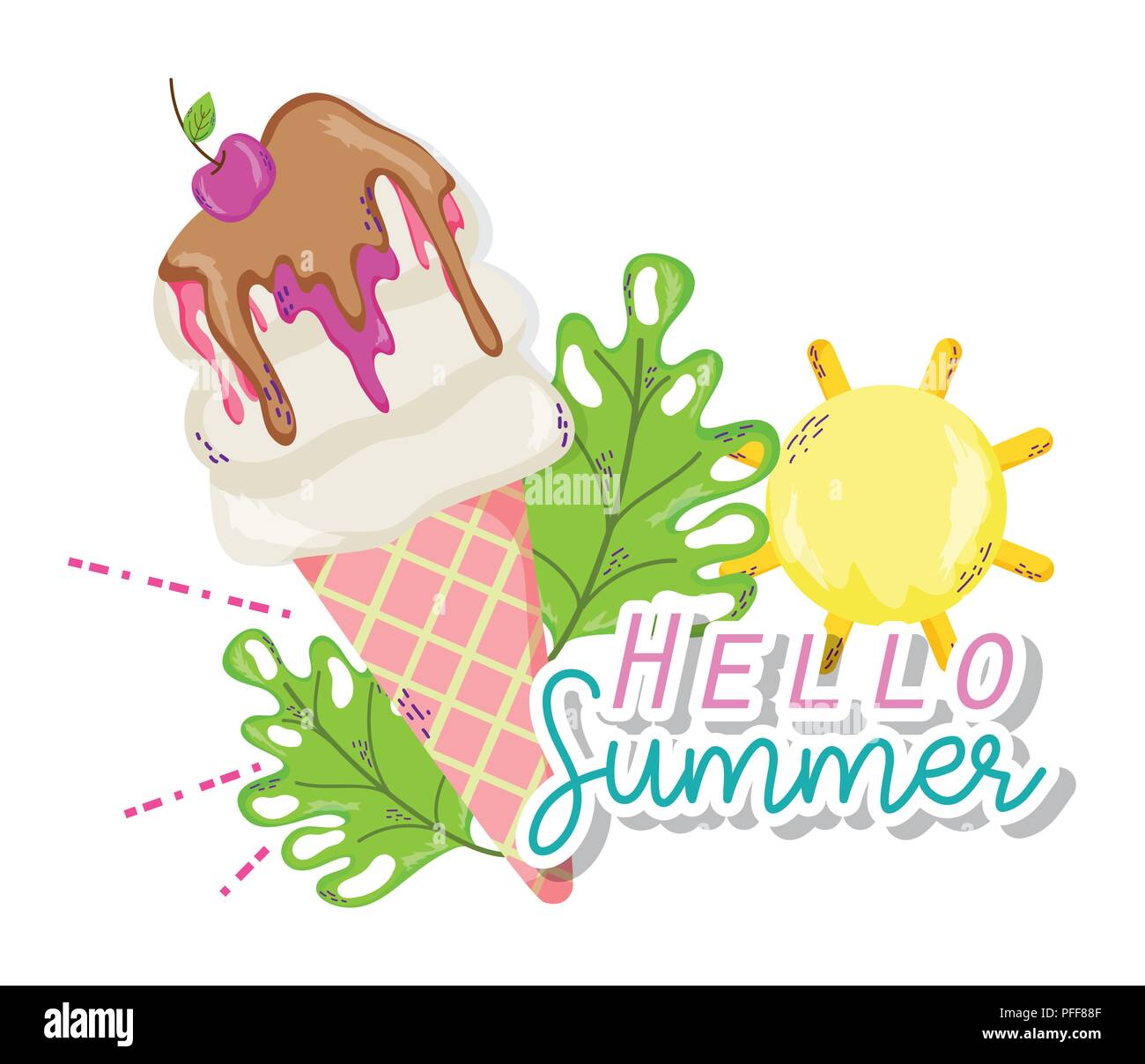 Vintage summer cartoons Cut Out Stock Images & Pictures - Alamy