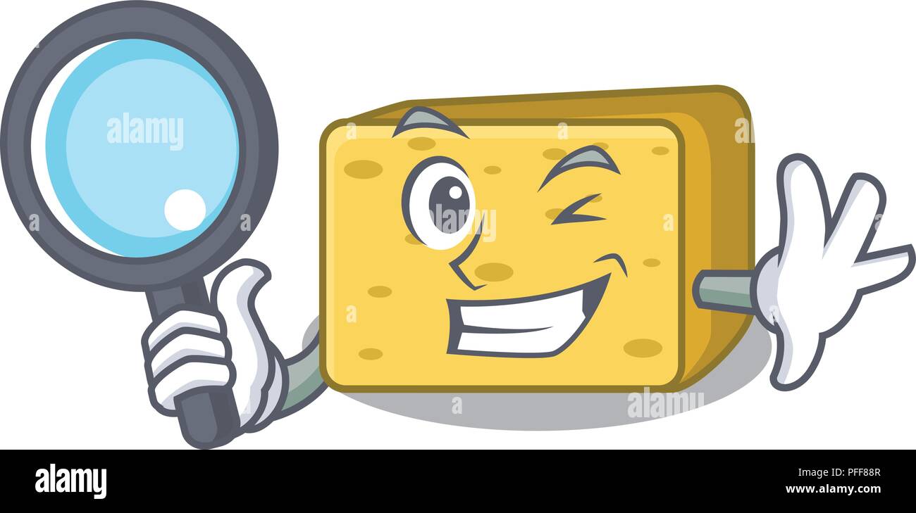 Detective character fresh gouda cheese Stock Vector Image & Art - Alamy